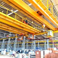 China QD Model Electric Double Girder Bridge Crane With Top Running Trolley for sale