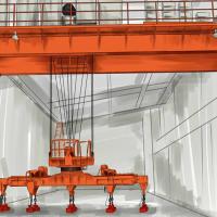 China QL Model Double Beam Bridge Crane With Rotating Elecromagnetic Hanging Beam​ for sale