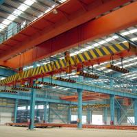 China 25ton Double Beam Electric Overhead Crane Top Running Crane With Haning Beam for sale