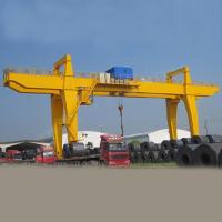 China Customized Travelling Box Type Double Girder Gantry Crane With Electric Trolley for sale