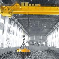 China SGY Double Girder 75 Ton Overhead Crane With Electric Magnet Hoist for sale