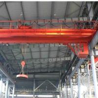 China Ground Control 5 Ton Double Beam Eot Crane With Electric Magnet for sale