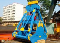 China Single Rope Clamshell Flap Mechanical Grab Bucket For Crane for sale