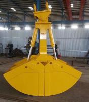 China Single Rope Clamshell Flap Mechanical Grab Bucket For Crane for sale