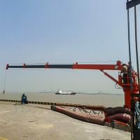 China 10 Ton Pedestal Marine Hydraulic Crane with 12m~35m Span for sale