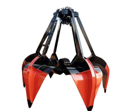 China High Efficiency Crane Spare Parts Four Rope Mechanical Grab Bucket for sale