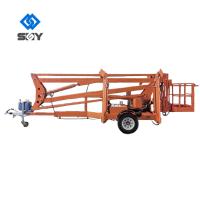 China 100kg -1000kg Trailer Mounted Access Platform Articulating Boom Lift for sale