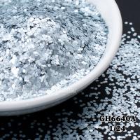 China Solvent Resistance Aluminum Glitter Powder 0.2-1.0mm Hexagonal for PVC PS ABS Injection Molding High Temperature Resistant for sale