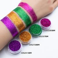 China Biodegradable Plant Cellulose Glitter Powder 2.0mm-0.2mm Hexagonal for Cosmetics and Crafts for sale