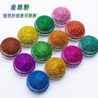China Biodegradable Plant Cellulose Glitter Powder 2.0mm-0.2mm Hexagonal for Cosmetics and Crafts for sale
