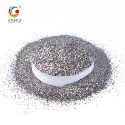China PVC Aluminum Holographic Glitter Powder 1.0mm-0.2mm Hexagon for High Temperature Injection Molding for sale