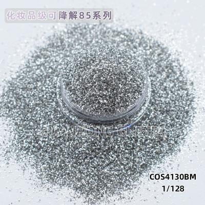 China Plant Cellulose Biodegradable Glitter Powder 0.2-2.0mm Hexagonal Cosmetic Grade for Nail Art and Makeup for sale
