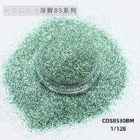 China Plant Cellulose Biodegradable Glitter Powder 0.2-2.0mm Hexagonal Cosmetic Grade for Nail Art and Makeup for sale