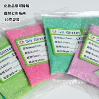 China High Flash Holographic Biodegradable Glitter Powder 2.0mm-0.2mm Hexagonal Plant Cellulose Cosmetic Grade for sale