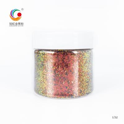 China Photorefractive Chameleon Hexagon Glitter Powder 2.0mm-0.2mm Bulk PET Material for Crafts and Industrial Applications for sale