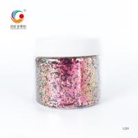 China Photorefractive Chameleon Hexagon Glitter Powder 2.0mm-0.2mm Bulk PET Material for Crafts and Industrial Applications for sale