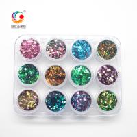 China Chameleon Blue Loose Glitter Powder 2MM PET Bulk Sequins for Nail Art and Christmas Decorations for sale