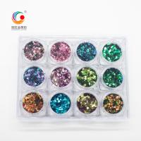 China Chameleon Blue Loose Glitter Powder 2MM PET Bulk Sequins for Nail Art and Christmas Decorations for sale