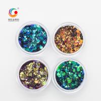China Chameleon Blue Loose Glitter Powder 2MM PET Bulk Sequins for Nail Art and Christmas Decorations for sale