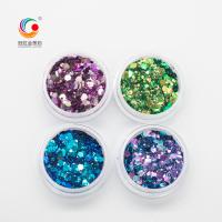 China Chameleon Blue Loose Glitter Powder 2MM PET Bulk Sequins for Nail Art and Christmas Decorations for sale