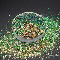 China Chameleon Diamonds Mixed Glitter Powder 1KG - Photoreflective PET Flakes with High Temperature Resistance for Nail Art & Crafts for sale