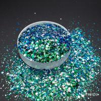 China Chameleon Diamonds Mixed Glitter Powder 1KG - Photoreflective PET Flakes with High Temperature Resistance for Nail Art & Crafts for sale