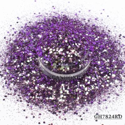 China Hexagonal Chameleon Glitter Powder 1KG Bulk PET Photorefractive High Temperature Resistant for Crafts and Printing for sale