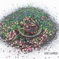 China Hexagonal Chameleon Glitter Powder 1KG Bulk PET Photorefractive High Temperature Resistant for Crafts and Printing for sale