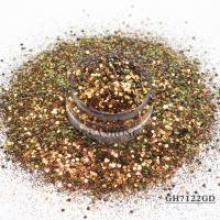 China Hexagonal Chameleon Glitter Powder 1KG Bulk PET Photorefractive High Temperature Resistant for Crafts and Printing for sale