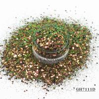 China Hexagonal Chameleon Glitter Powder 1KG Bulk PET Photorefractive High Temperature Resistant for Crafts and Printing for sale