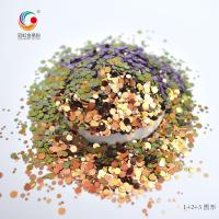 China Chunky Round Chameleon Glitter Mix 1mm 2mm 3mm Bulk PET Photorefractive Powder High Temperature Resistant for sale