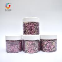 China Chameleon Reflective Glitter Powder PET Material 1KG MOQ Star Heart Shapes High Temperature Resistant for sale