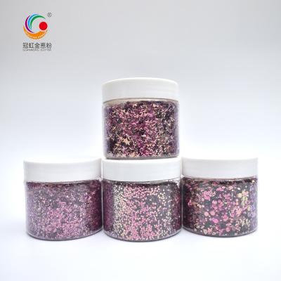 China Chameleon Reflective Glitter Powder PET Material 1KG MOQ Star Heart Shapes High Temperature Resistant for sale