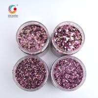 China Chameleon Reflective Glitter Powder PET Material 1KG MOQ Star Heart Shapes High Temperature Resistant for sale