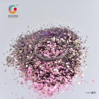 China Chameleon Reflective Glitter Powder PET Material 1KG MOQ Star Heart Shapes High Temperature Resistant for sale