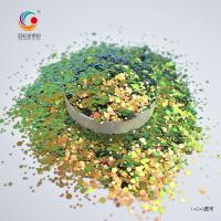 China Gold Green Red Chameleon Glitter Flake Nail Art Maple Leaf Powder - 1KG MOQ, High Temperature Resistant PET Material for sale