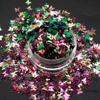 China Bulk Chunky Iridescent Loose Glitter Powder 1KG Minimum Order Peacock Gold Green PET Chameleon Sequin for sale