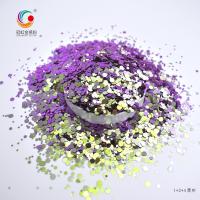 China Chameleon Loose Glitter Powder PET Material 1KG MOQ Photorefractive Stars Rhombic Shapes ODM OEM for sale