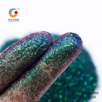 China Cosmetic Grade Peacock Glitter Powder 0.2mm-2.0mm Hexagon PET Material for Nail Art and Makeup for sale