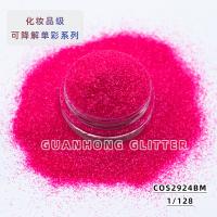 China Plant Cellulose Biodegradable Glitter Powder Hexagonal 0.2mm-2.0mm Cosmetic Grade High Temperature Resistant for sale