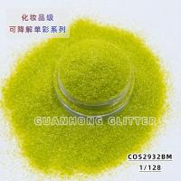 China Plant Cellulose Biodegradable Glitter Powder Hexagonal 0.2mm-2.0mm Cosmetic Grade High Temperature Resistant for sale