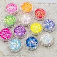 China Cosmetic Grade Jadeite Glitter Powder - Star & Heart Shapes Mix, 0.1KG MOQ, High Temperature Resistant PET Material for sale