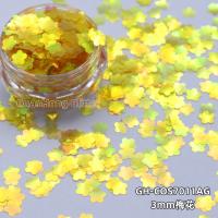 China Cosmetic Grade PET Glitter Powder 2mm-3mm Iridescent Shapes for Nail Art and Crafts for sale