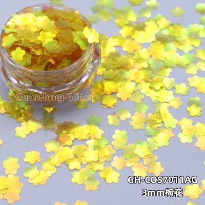 China Cosmetic Grade PET Glitter Powder 2mm-3mm Iridescent Shapes for Nail Art and Crafts for sale