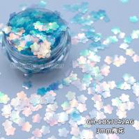 China Cosmetic Grade PET Glitter Powder 2mm-3mm Iridescent Shapes for Nail Art and Crafts for sale