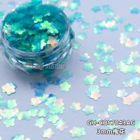 China Cosmetic Grade PET Glitter Powder 2mm-3mm Iridescent Shapes for Nail Art and Crafts for sale
