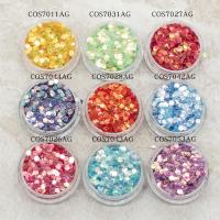China PET Cosmetic Grade Plum Blossom Glitter Powder 2mm-3mm Special Shapes for Makeup Crafts ODM/OEM for sale