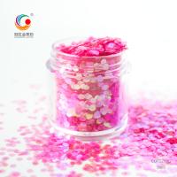 China 3mm Cosmetic Grade Rainbow Glitter Powder - Moon Heart Star Shapes with Chameleon Effect for Nail Art and DIY Crafts for sale