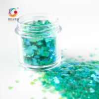 China 3mm Cosmetic Grade Rainbow Glitter Powder - Moon Heart Star Shapes with Chameleon Effect for Nail Art and DIY Crafts for sale
