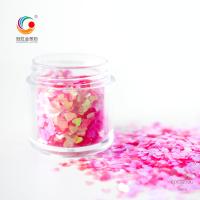 China 3mm Cosmetic Grade Rainbow Glitter Powder - Moon Heart Star Shapes with Chameleon Effect for Nail Art and DIY Crafts for sale